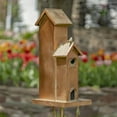 Zaer Ltd. Large Copper-Colored Multi-Birdhouse Stakes, Room for 4 Bird ...