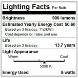 Great Value LED Light Bulb, 9 Watts 60W Equivalent A19 Battery Backup ...