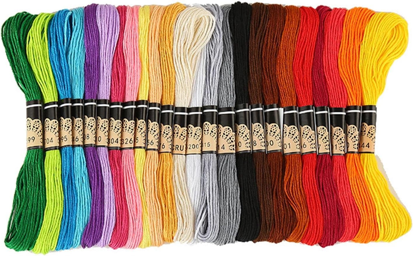 "24 Colors Embroidery Thread, 8m Friendship Bracelet Embroidery Thread ...