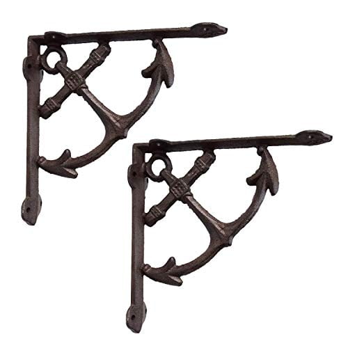 NACH Anchor Shelf Bracket, 1.5x7.7x7.7 inch, Rustic Black (Pack of 4 ...