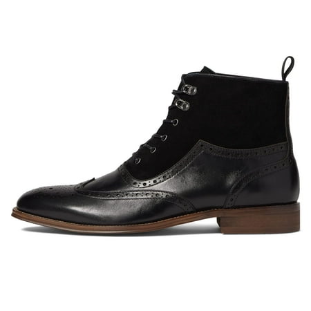 STACY ADAMS Malone Wing Tip Lace-Up Boot Black 7.5 M | Walmart Canada