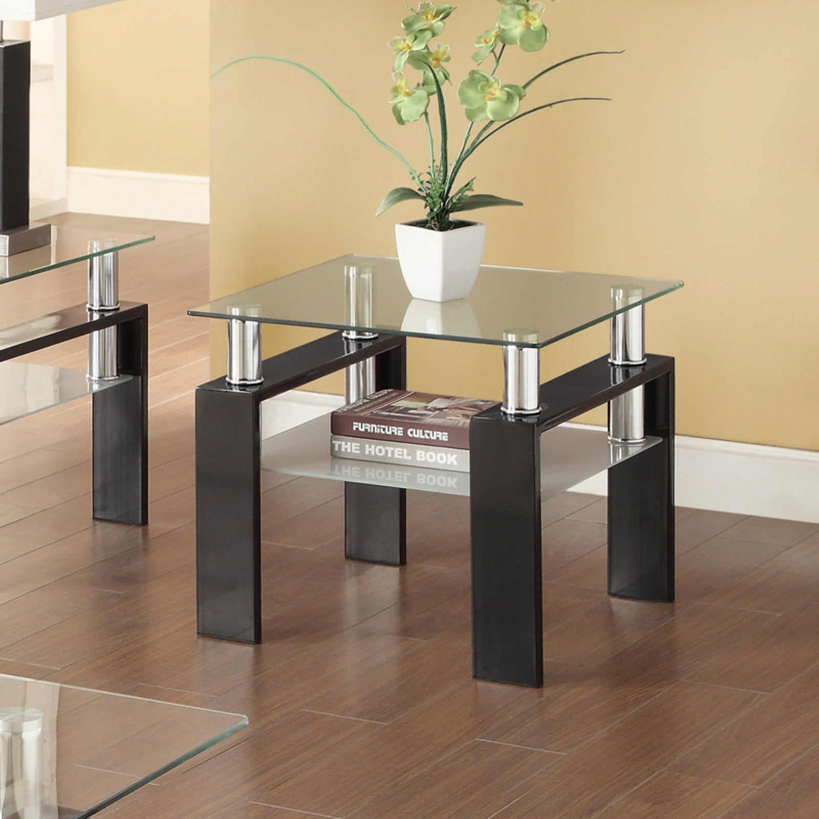 Coaster Furniture Glass Top End Table With Glass Shelf Walmart Coaster Furniture Glass Top End Table With Glass Shelf Walmart