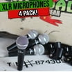 Fat Toad 5 Pack Studio Recording Microphones with Clips, Unidirectional ...