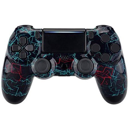 eXtremeRate Neon Frame Patterned Front Housing Shell Case, Glossy ...