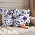 Abstract Purple Ink Dots Outdoor Waterproof Pillow Covers, Boho ...