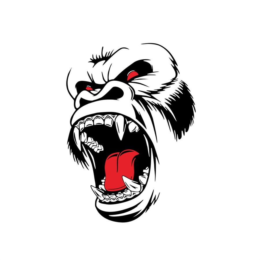 Horror Ape Totem Car Sticker Pickup Truck Window Hood Side Door Decal ...
