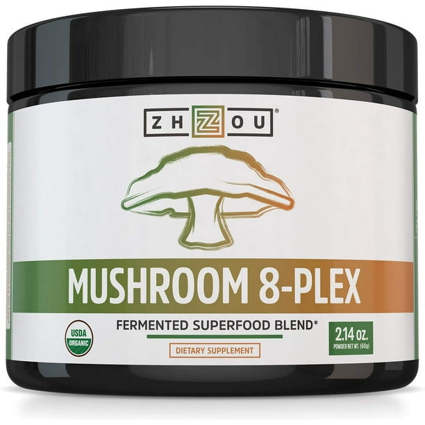 Suplemento Mushroom 8-Plex Aumenta el Apoyo Inmunológico Energía Resistencia 60g Zhou Nutrition ...