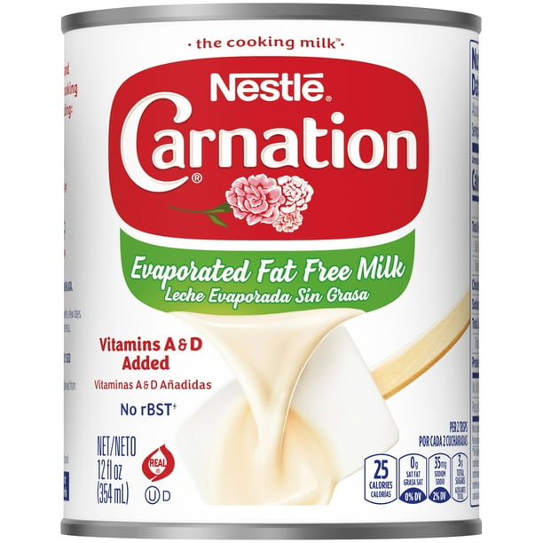 (4 pack) Nestle Carnation Fat Free Evaporated Milk, Vitamins A and D ...