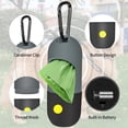 2 Pack Dog Poop Bag Dispenser with Built-in LED Flashlight, Pet Waste ...