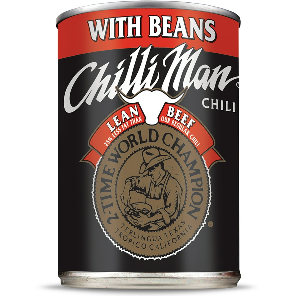 (12 Pack) Chilli Man - Canned Chili With Beans, Lean Beef, 15 ounce can ...