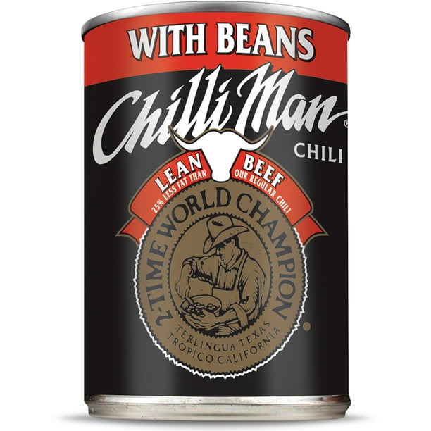 (12 Pack) Chilli Man - Canned Chili With Beans, Lean Beef, 15 ounce can ...