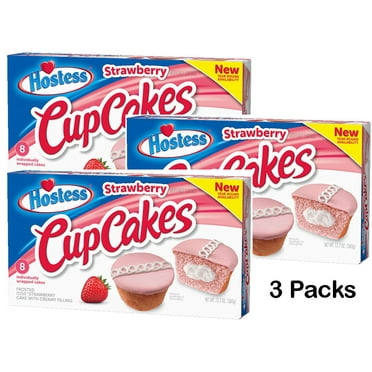 Hostess Cupcake Strawberry 2-Pack, 6 Boxes Per Order - Delicious, Moist ...