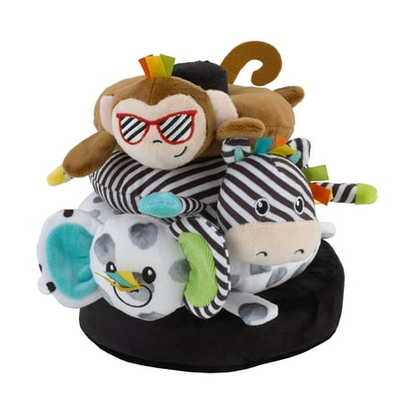 Sassy Baby Eli Elephant, Zebra and Monkey Multi colored Developmental ...