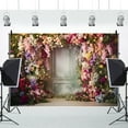SUNOLIFE Floral Wall Backdrop Banner Wedding Mr Mrs Photo Background ...
