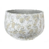Traditional Style Textured Flower Pot, White - Walmart.com