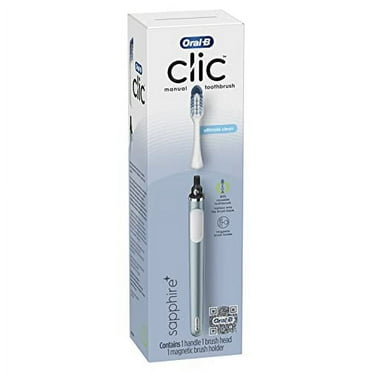 Oral-B Clic Manual Toothbrush with Soft Replaceable Brush Head, Coral ...