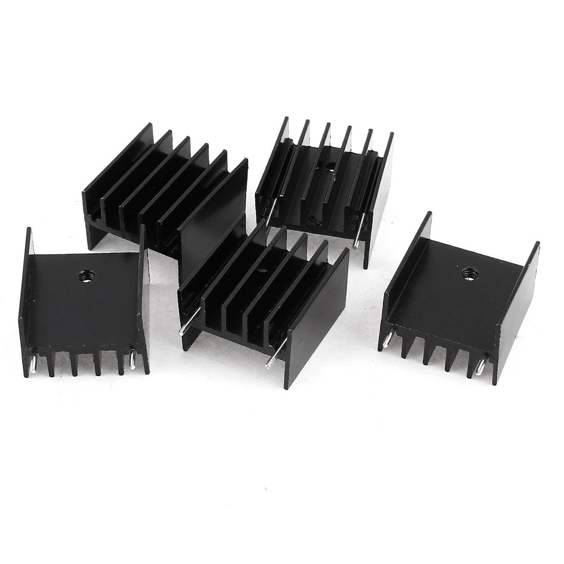 Unique Bargains 5 Pieces Black Aluminum Heat Sink Heatsink 25x23x16mm ...