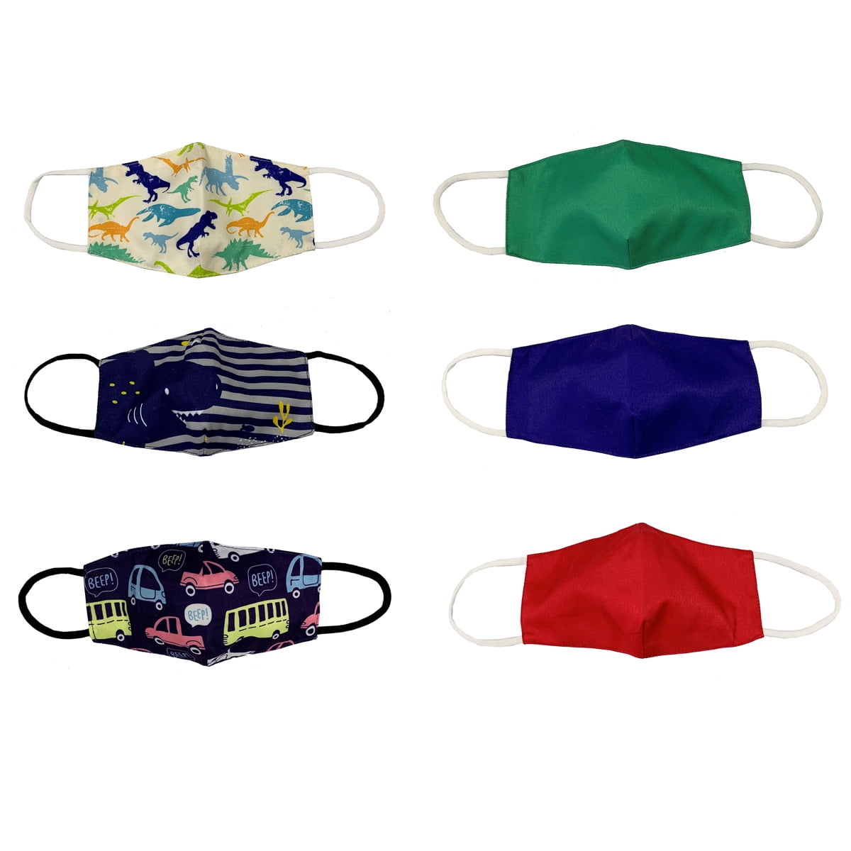 Orly (6 Pack) 100% Cotton Reusable Kids Face Masks Covering Eco ...