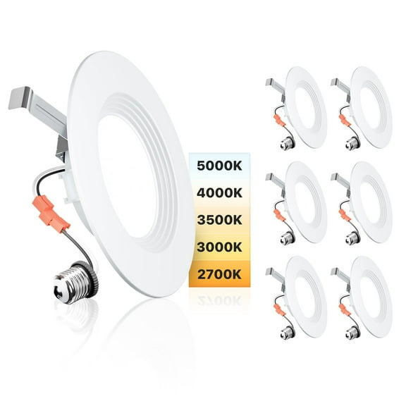 24 Pack 5/6 inch 5CCT LED Recessed Lighting, Dimmable, 12.5W=100W ...