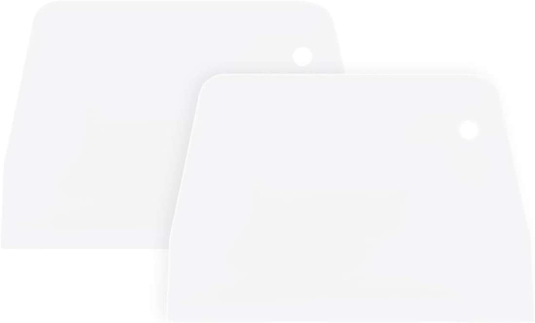 Dough Scraper Bowl Scraper Cake Scraper Set of 2,Plastic Scraper,Food ...