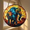 Majestic Elephant Glass Suncatcher for Window, Wildlife Sun Catcher ...