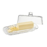 Royalty Art, Glass Butter Dish, Rectangular 2-Piece with Handle Lid ...