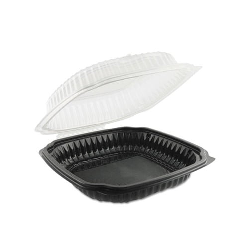 Culinary Classics Microwavable Container 47.5 oz, Clear/Black, 100 ...