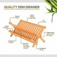 Dish Drying Rack - Bamboo Dish Rack for Kitchen Counter, Collapsible 2 ...