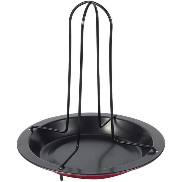 Chicken Roaster-Non-stick Vertical Chicken Cooking Grill Rack With Pan ...