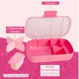 Paris Hilton 2 Pack Bento Style Snack Boxes, Glitter Infused Lids, Pink ...