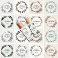 80Pcs 8 styles Paper Lip Balm Adhesive Label Stickers Word 50x50mm ...