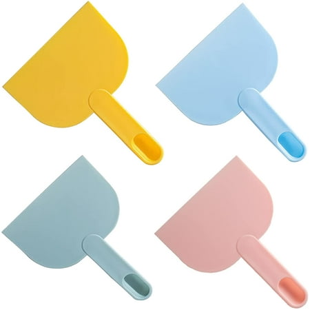 4 PCS Dough Scraper Pizza Cutter Bench Scraper Multipurpose Food ...