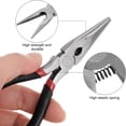 Mini Needle Nose Pliers 5 Inch Toothed Precision Plier with Black ...
