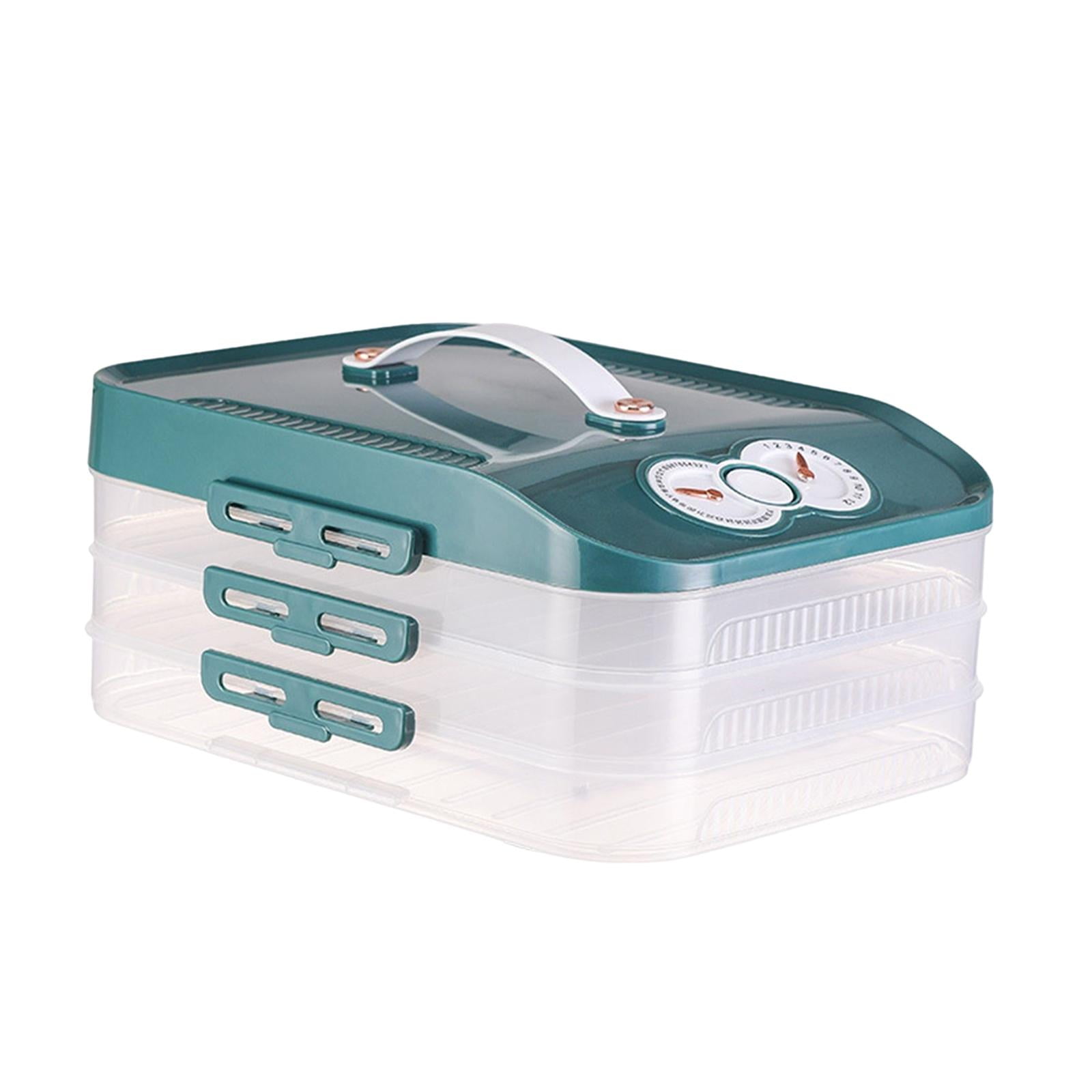 3 Layer Dumpling Box Dumpling Storage Bins Food Organizer Tray Dumpling ...