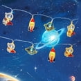 Colorful LED Space-Themed String Lights - Whimsical Astronauts ...