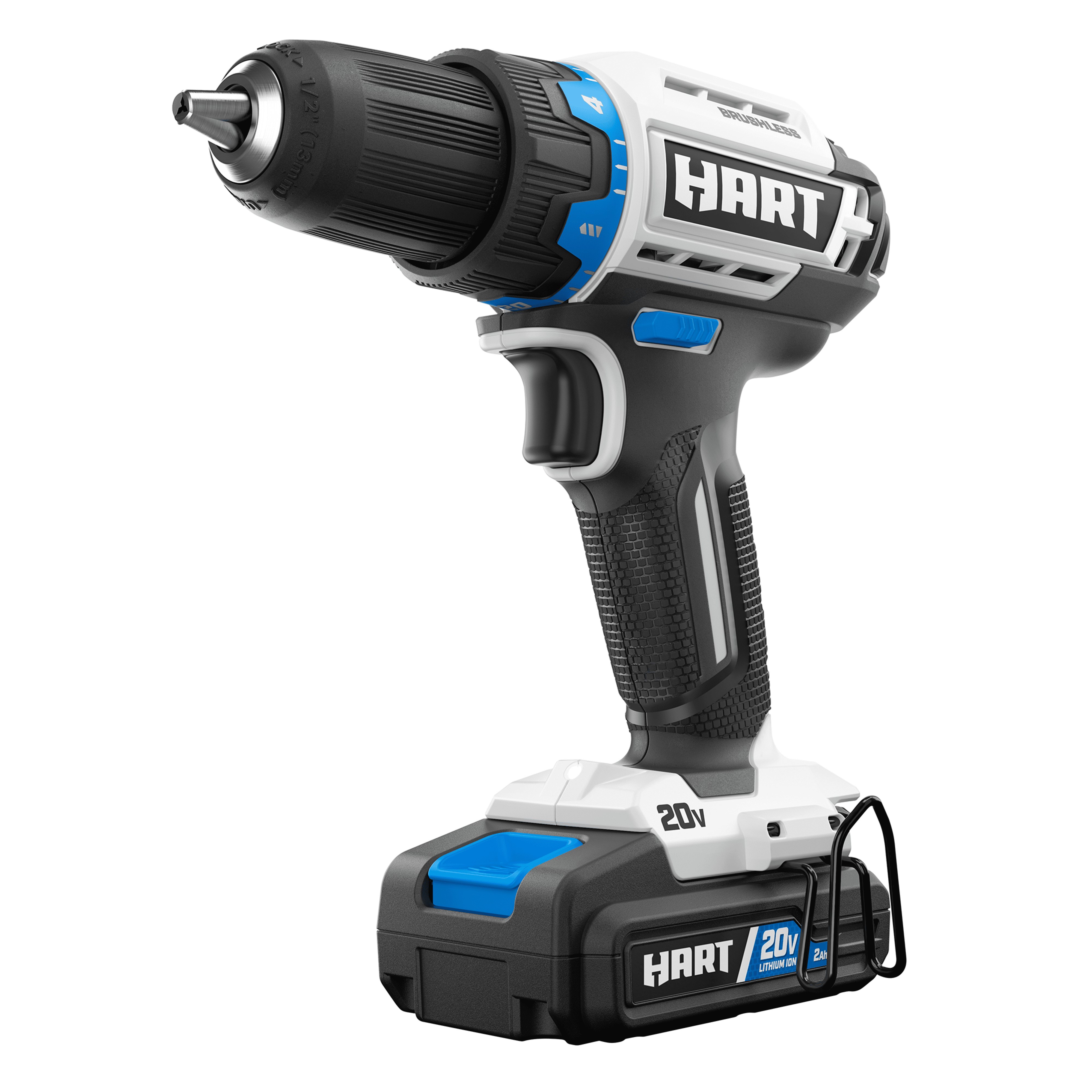 HART 20-Volt Cordless Brushless 1/2-inch Drill/Driver Kit and 10-inch ... HART 20-Volt Cordless Brushless 1/2-inch Drill/Driver Kit and 10-inch ...