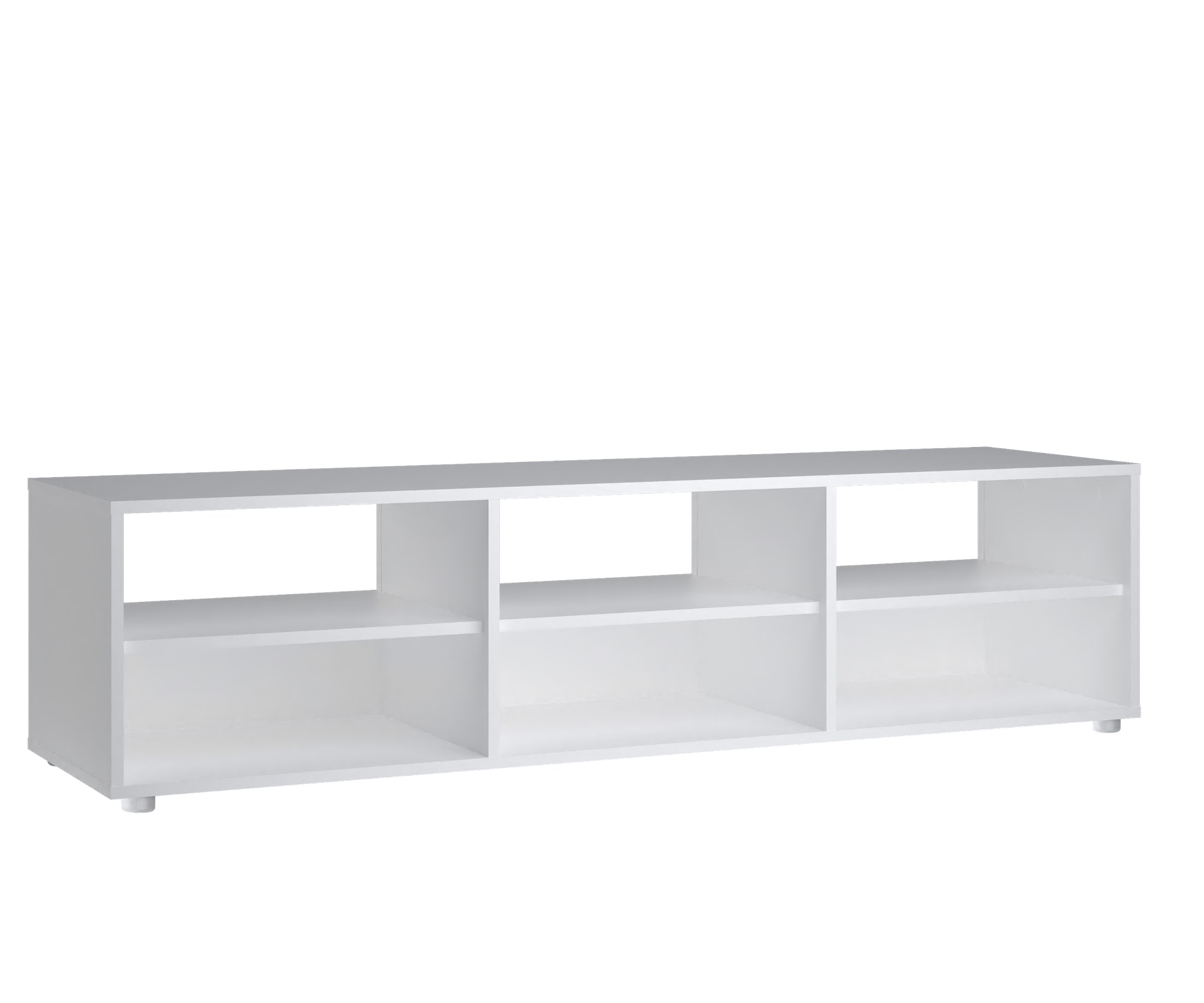 Media Collection 6 Shelf TV Stand, White - Walmart.com