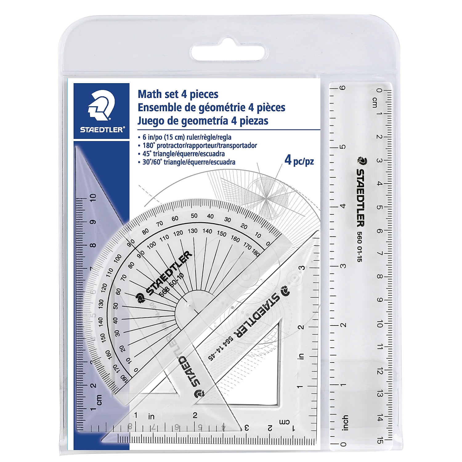 Staedtler Math Tool Set (969 BK4) - Walmart.com