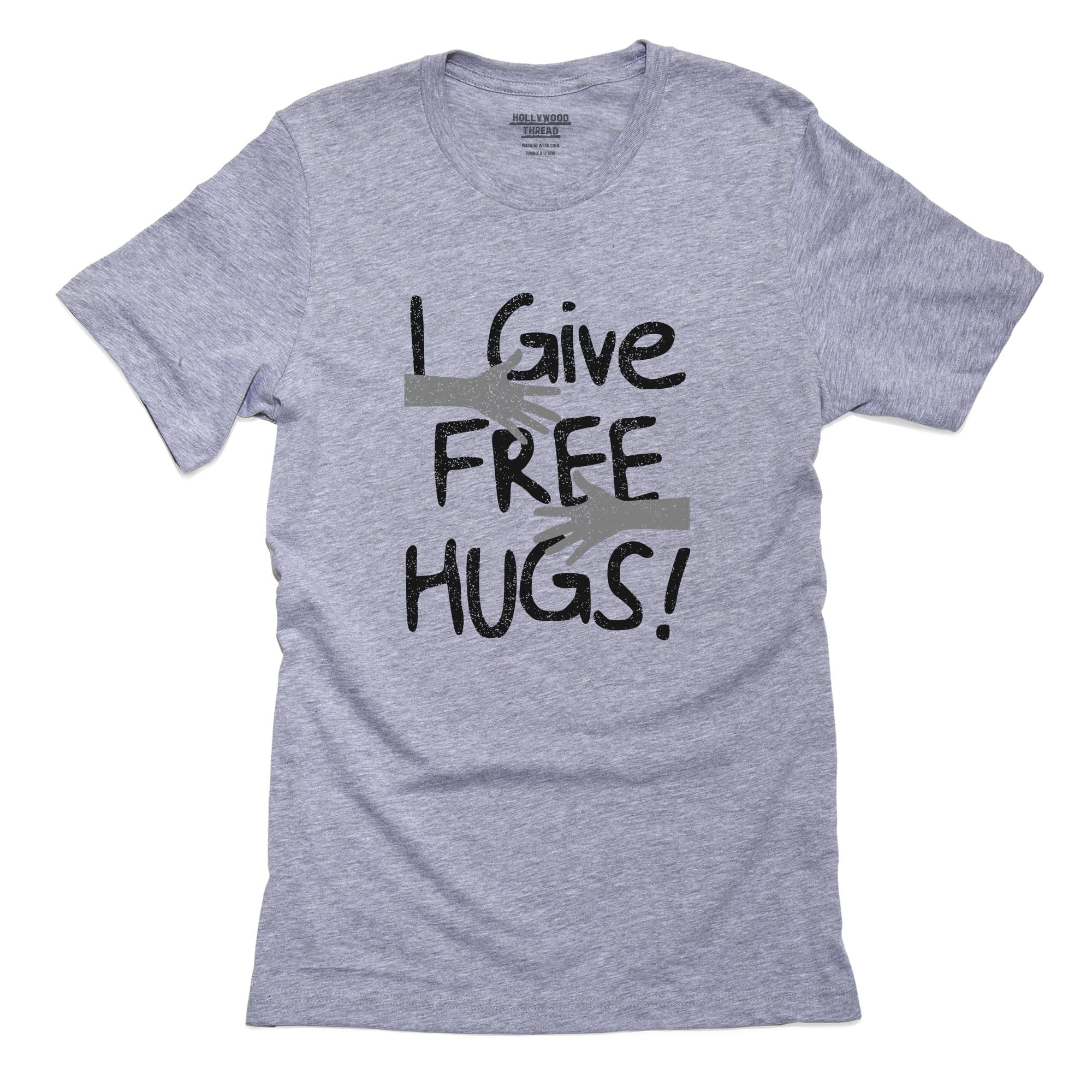 I Give Free Hugs - Two Hugging Arms Men's Grey T-Shirt - Walmart.com