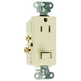 Pass & Seymour Mobile Home Almond Self-Contained Receptacle w/Snap On ...