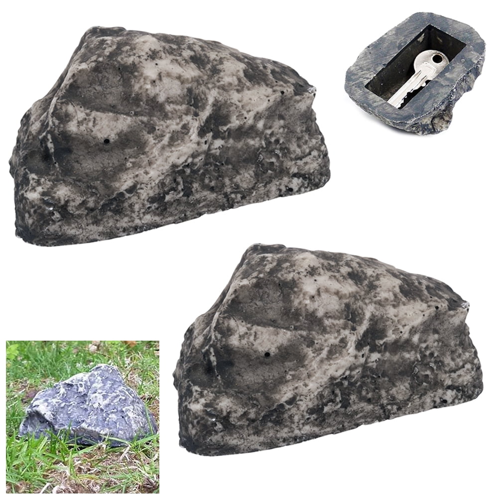 2X Outdoor Rock Hide A Key Holder Home Emergency Spare Key Car Holder ...