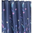 Serafina Home Misha Navy Blue Floral Bathroom Shower Curtain: Elegant Fabric Design - Walmart.com