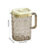 COM1950s 2L Transparent Beverage Pitcher – Ribbed Design,Abs Plastic ...