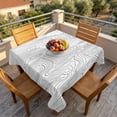 Abstract Mountain Line Texture Table Cloth 54x54in, Waterproof Square ...