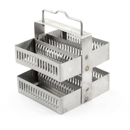 Microbiology Coverglass 30 Slides Stainless Steel Staining Rack Holder ...