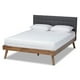 Baxton Studio Devan Mid-Century Engineered Wood Tufted Platform Bed ...