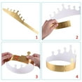 20 Pcs 4 Styles King Crown Party Hats Gold Paper Crowns Kids and Adults ...