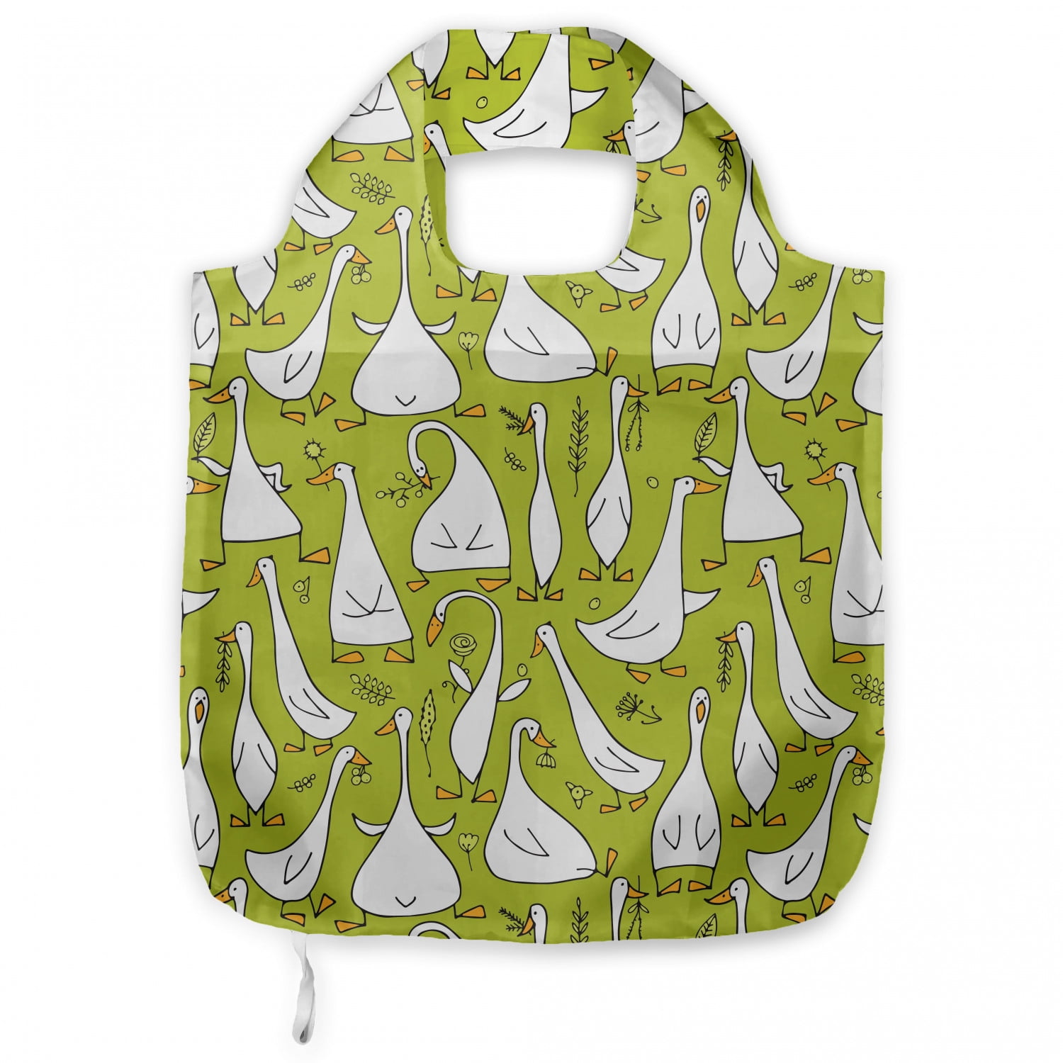 Goose Shopping Tote Bag, Cartoon Style Funny Creatures Doing Different ...