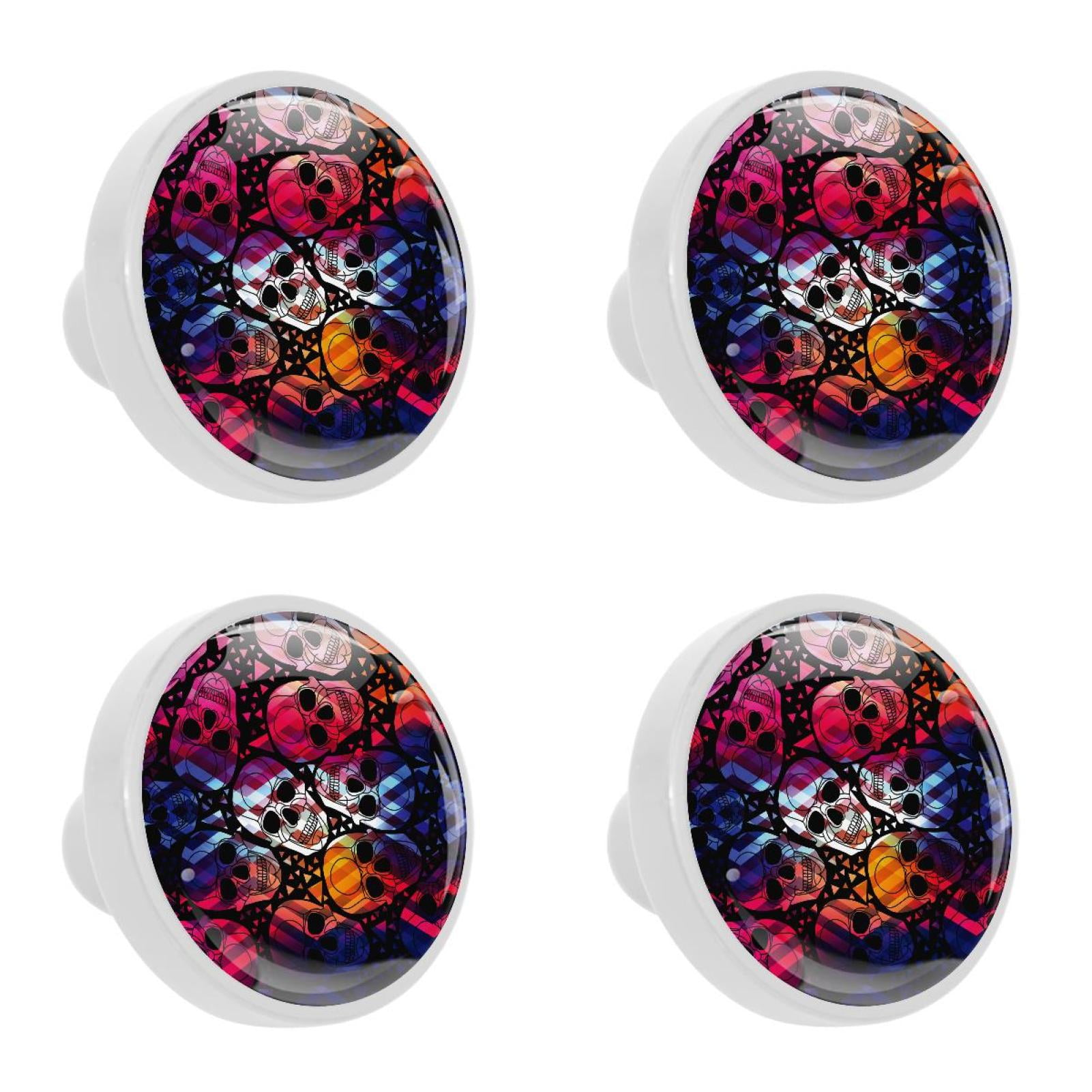 4 Pcs Skull Knobs for Kitchen Cabinet Cupboard Dresser Bookcase Drawer ...