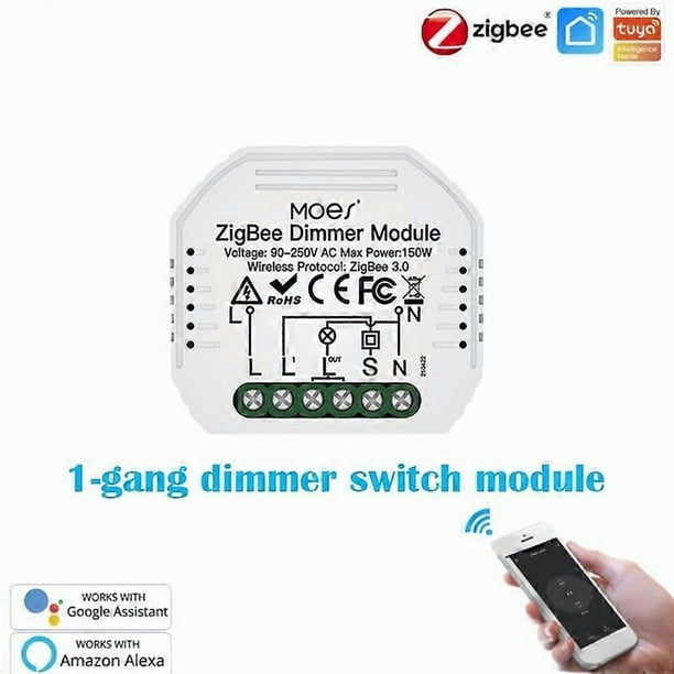 ZigBee Smart Light Switch Relay Module 1/2Gang Dimmer Zigbee+RF Curtain | Bodega Aurrera en línea